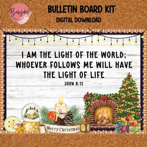 Light of the World Christmas Bulletin Board | Christian Decor for Classroom