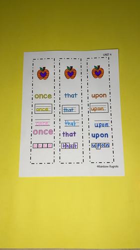 Benchmark Advance Sight Word Bracelets Unit 4 by Rainbow Rugrats