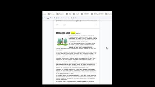 FSF3U complete unit 1 packet Grade 11 French futur antérieur ...