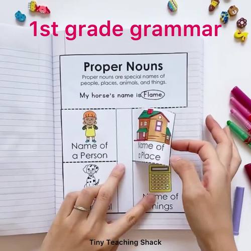 1st Grade Grammar Interactive Notebook - Common Core Aligned Grammar ...