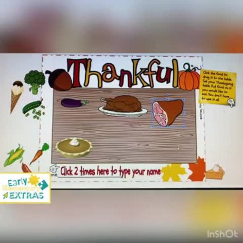 Thanksgiving Activity - Math, Graphing Printable & Google Slides Bundle
