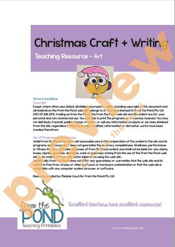 Christmas Classroom Crafts | Fun Writing Projects by From the Pond