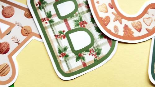 Vintage Christmas Letters for Bulletin Board, Decor Letters & Numbers Kit