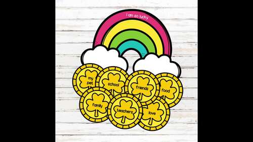 St. Patrick's Day I am so lucky Craft- Spring Bulletin Board- No Prep