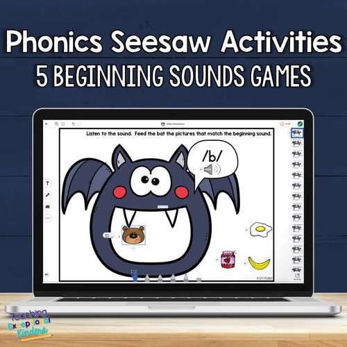Beginning Sounds Phonics Seesaw Activities | TPT