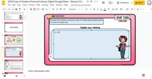 Grade 6 NEW Ontario Math Curriculum Financial Literacy Digital Google ...