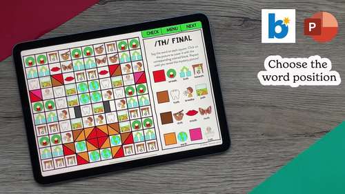 th & sh Color By Speech Articulation Game Christmas Boom™ Card, PPT ...