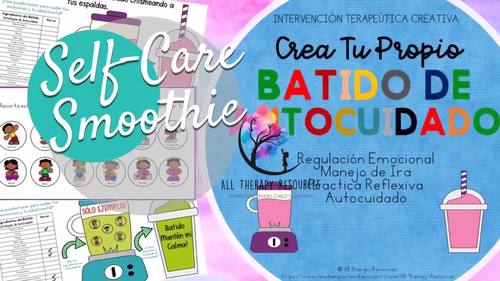 SPANISH VERSION - Create Your Own Self Care Smoothie - Mental Health Lesson
