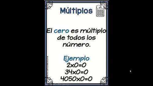 Múltiplos y Divisores | Pack de actividades | Spanish Resources | TPT