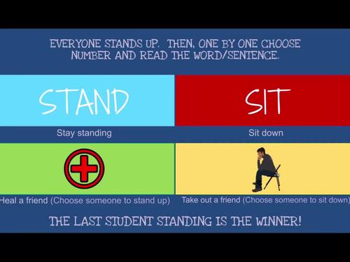 Parts of Cell & Body System GAME (Last One Standing STAND OR SIT) [Life ...