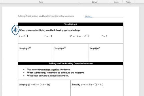 Add, Subtract, Multiply Complex Numbers - DIGITAL LEARNING (VIDEO)