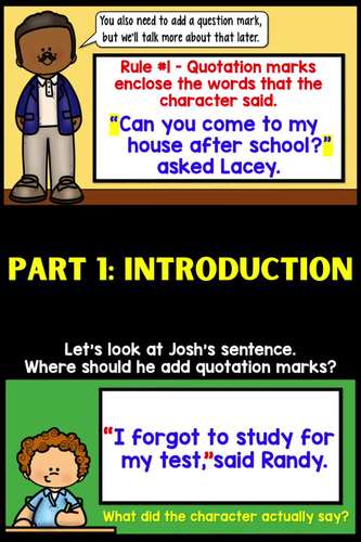 Dialogue PowerPoint Lesson: Practice Writing and Punctuating Dialogue