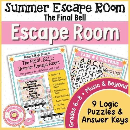 End of Year Summer Escape Room for Grades 5–8 | Logic Puzzle Game for ...