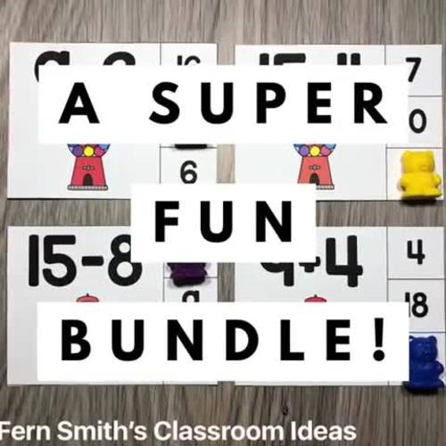 Addition and Subtraction Clip Cards Bundle by Fern Smith's Classroom Ideas
