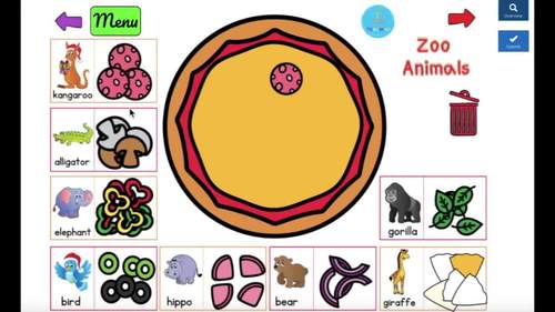 Preschool Vocabulary Pizza - Make a Pizza - Speech Therapy | TPT