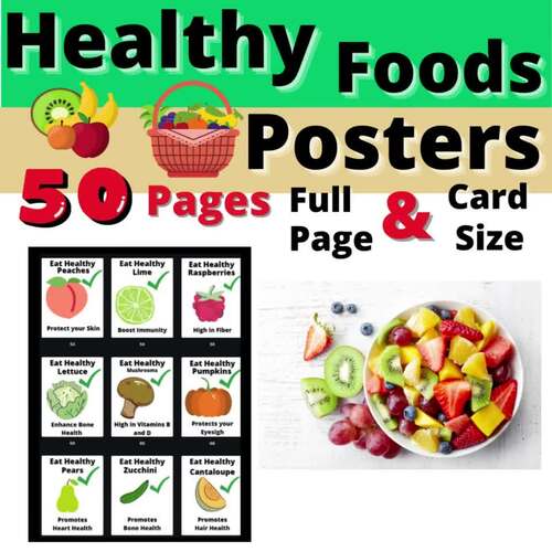 Nutrition Activities Posters Resource Fruits Vegetables Decor Health Foods