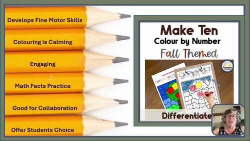 Fall Apple Theme Differentiated Addition Within 10 Color-by-Number Math ...
