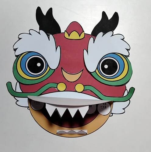 Chinese New Year 2025 Math Craft Dragon Math Craft 2-3 Digit Bulletin ...