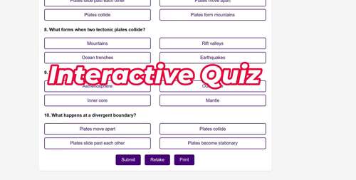 Comprehensive Plate Tectonics Quiz and Activities: NGSS by Teaching Oasis