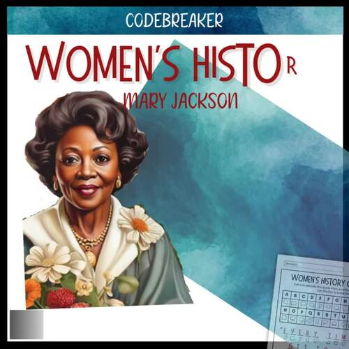Women's History Month | Mary Jackson Codebreaker Worksheet for Elementary