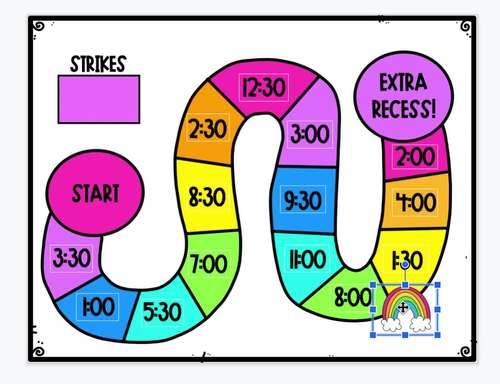 Math Games | Telling Time Math Activity | Time to the Hour and Half Hour