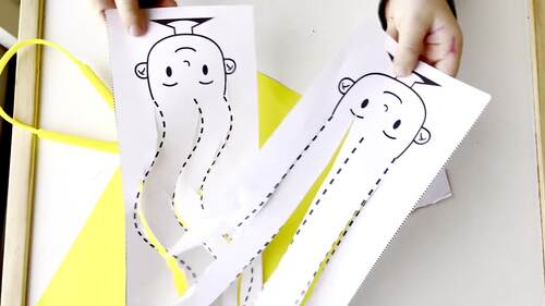 Hair Cutting Fine Motor Strips- All About Me Theme by The Garden of Edin