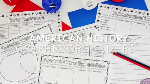 American History Graphic Organizers by Natalie Kay | TPT