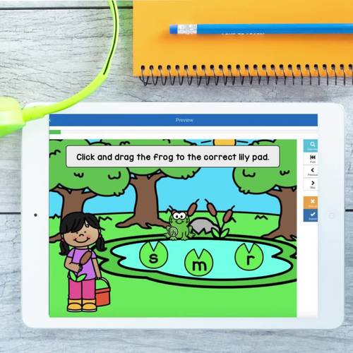 Spring Letter Sounds Boom Cards™ With Audio by Little Beacon | TPT