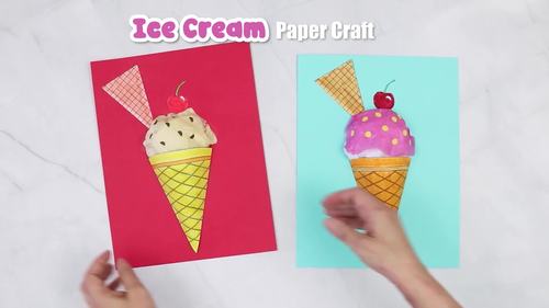 3D ice cream craft by Super Fun Printables | TPT