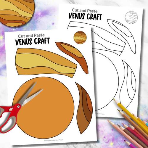 Venus Printable Digital Download Craft | Solar System Craft | Montessori