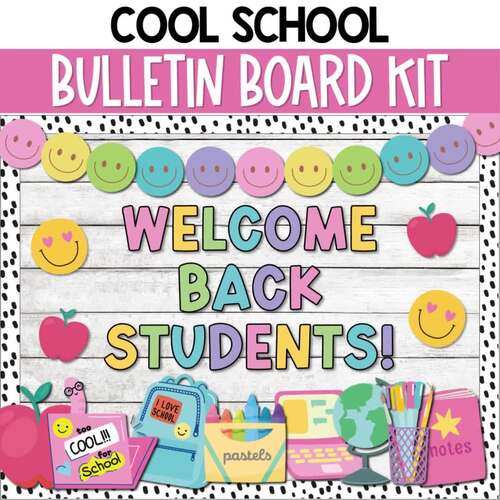 Bright Pastel Back to School Bulletin Board for Upper Elementary ...