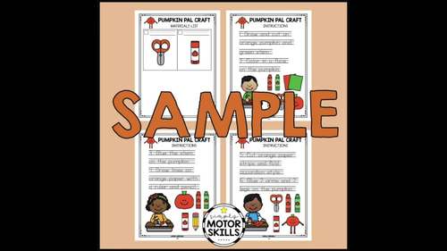 Pumpkin Pal Craft + Writing Packet - Color, Cut, Glue, Trace, Write ...