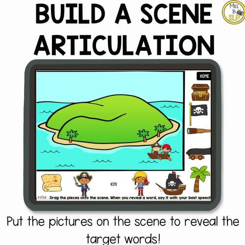 Pirates Articulation Build a Scene - Digital Boom Cards by Miss B SLP