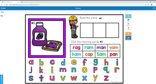 Short Vowel CVC Words Boom Cards™: Phonics - Read, Build and Find
