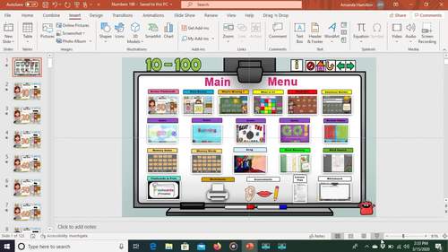 Numbers 10 to 100 -- NO PREP Interactive Power Point Lesson by Amanda's ESL