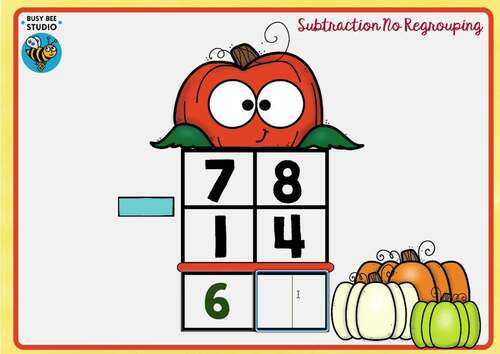 Thanksgiving 2 digit Addition and Subtraction No Regrouping Boom Cards Game