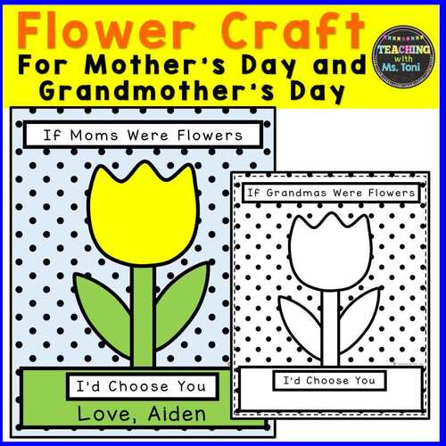 Mother's Day Craft Grandmother's Day Craft Tulip Flower Craft | TPT