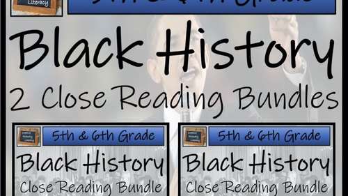 Black History Volumes 1 & 2 Close Reading Comprehension Bundles 5th ...