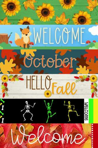 Fall autumn Google Classroom animated headers banners by Wonder at the ...