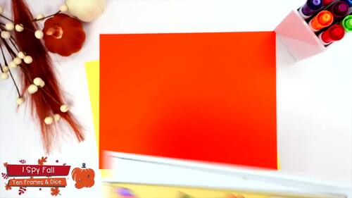 I Spy Fall Numbers Ten Frames Dice | Math Activities Magnifying Glass