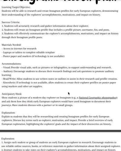 Engaging Early European Explorers - No Prep - Social media - Detailed ...