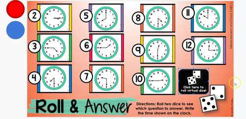 3rd Grade Math Activities - Roll and Answer: Measurement & Data w ...