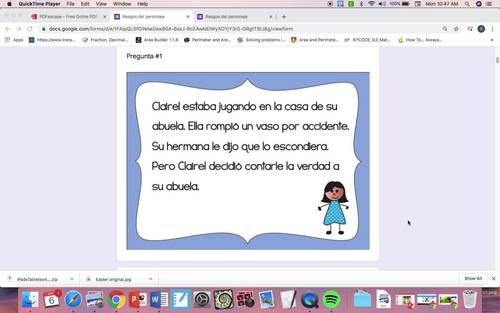 Character Traits Task Cards in Spanish - Rasgos del personaje lecturas ...