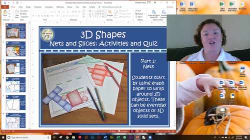 3D Shapes Nets and Slices Lesson Hands on Activities Quiz by The ...