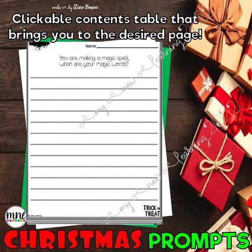 Christmas Creative Writing Papers Xmas Festive Journal And Prompts