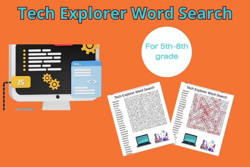 Computer Science Word Search-Master the Language of Computers. For 5th-8th.