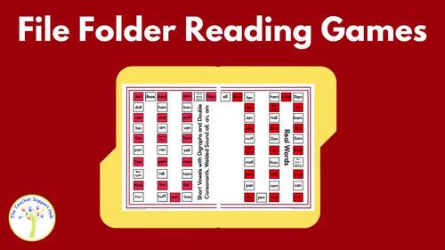 Reading CVC Sound Words File Folder Game by The Teacher Support Hub