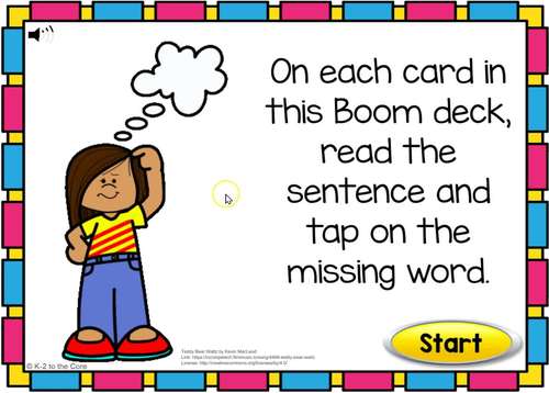 Pre Primer Sight Word Sentences | Digital Boom Cards and PRINT Task ...