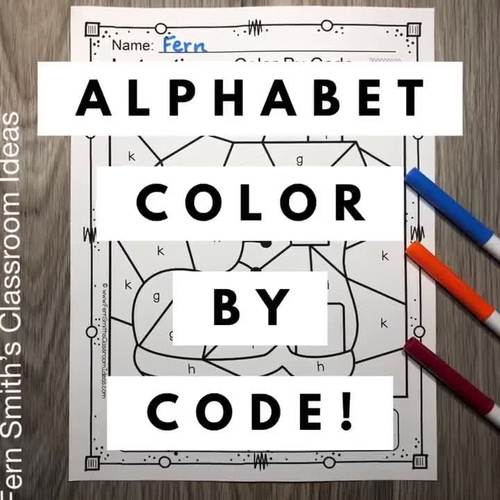 Alphabet Color By Code For Kindergarten Remediation | TPT