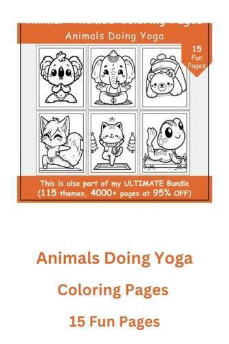 Animals Doing Yoga Coloring Pages | Fun Printable Coloring Activity for ...